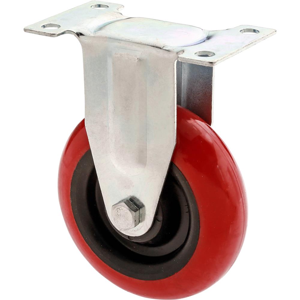 Steelex D2605 - 4" Red Polyurethane Fixed Caster - Grizzly Industrial, Inc.