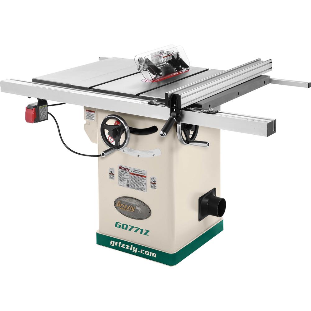 10 2 HP 120V Hybrid Table Saw w T Shaped Fence Grizzly Industrial