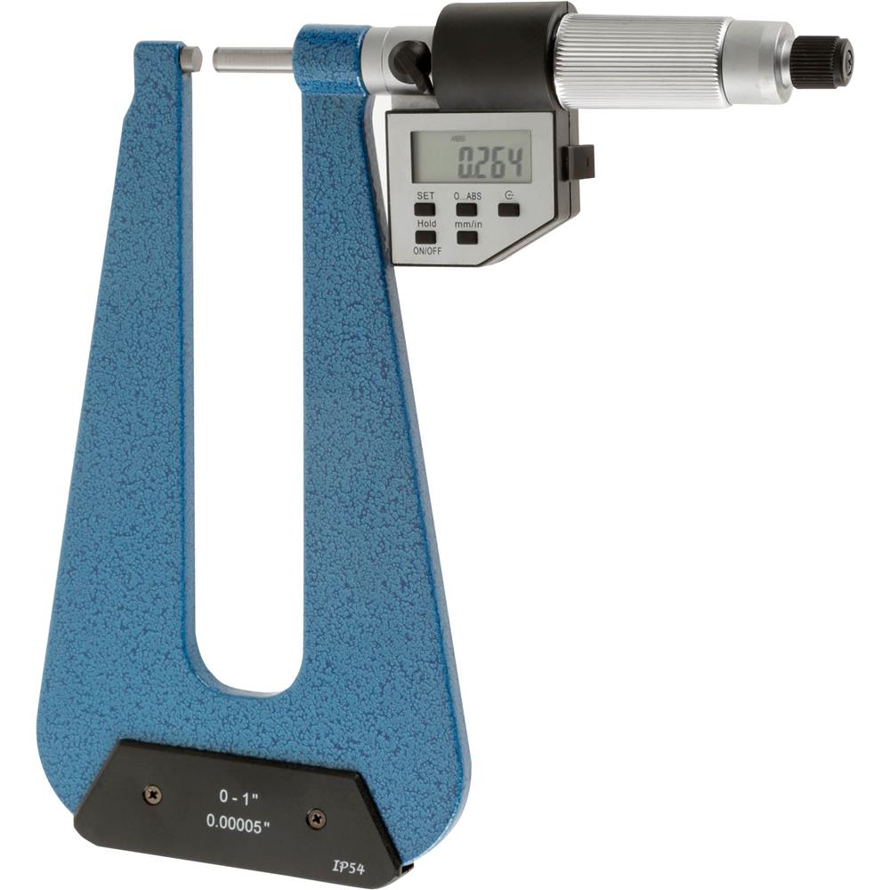 Digital Deep Throat Micrometer 0-1" - Grizzly Industrial, Inc.