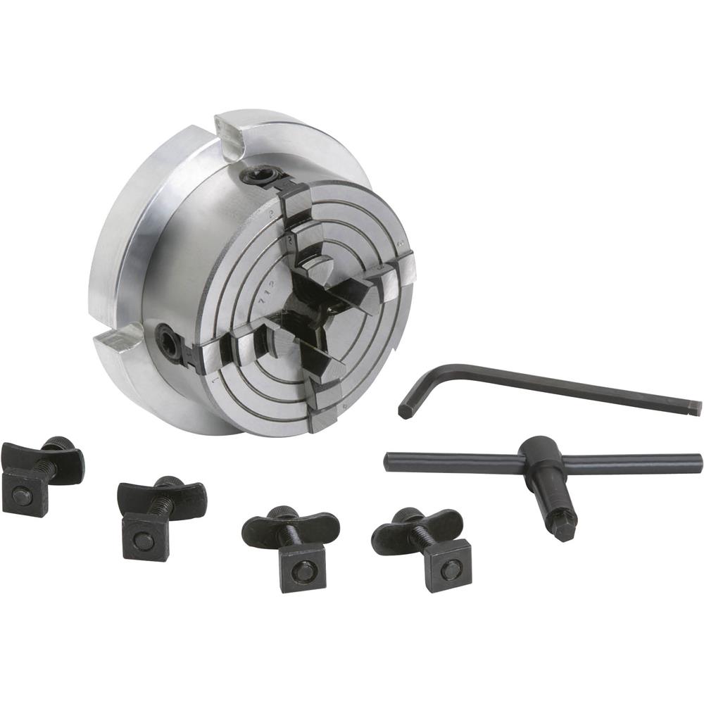 Grizzly T10053 - 3-1/4" 4-Jaw Chuck for 4" Rotary Table - Grizzly ...
