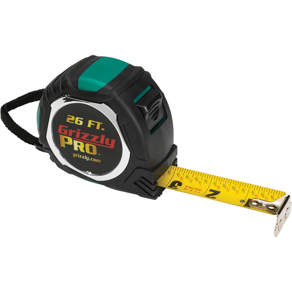 Grizzly PRO T33912 - 26' Fractional Tape Measure with Blade Assist ...