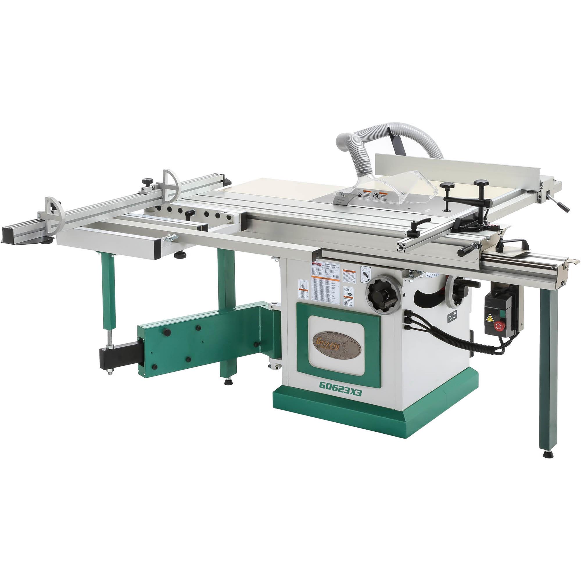 10" 7-1/2 HP 3-Phase Extreme-Series Sliding Table Saw - Grizzly Industrial