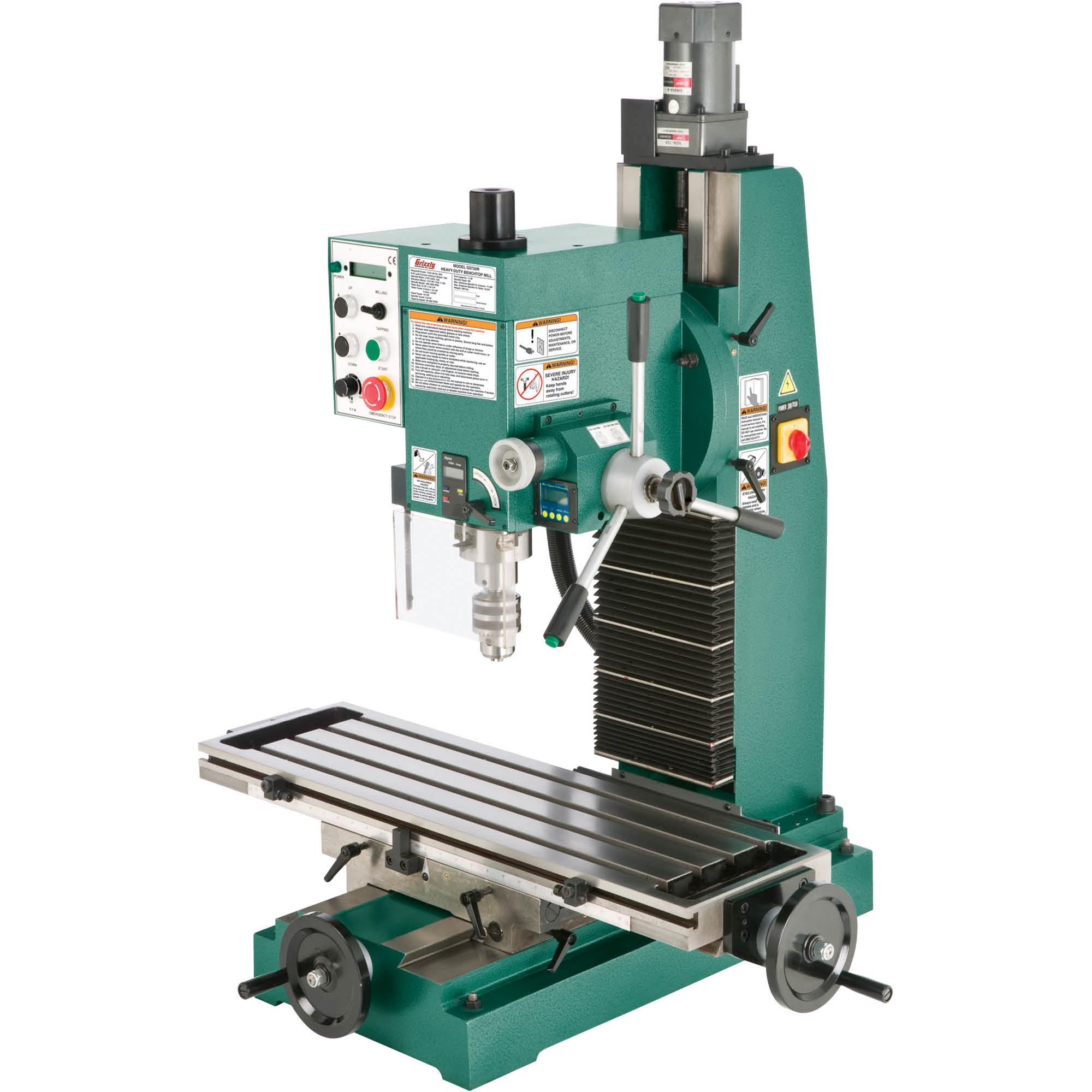 10" x 33" 2 HP HD Benchtop Milling Machine - Grizzly Industrial