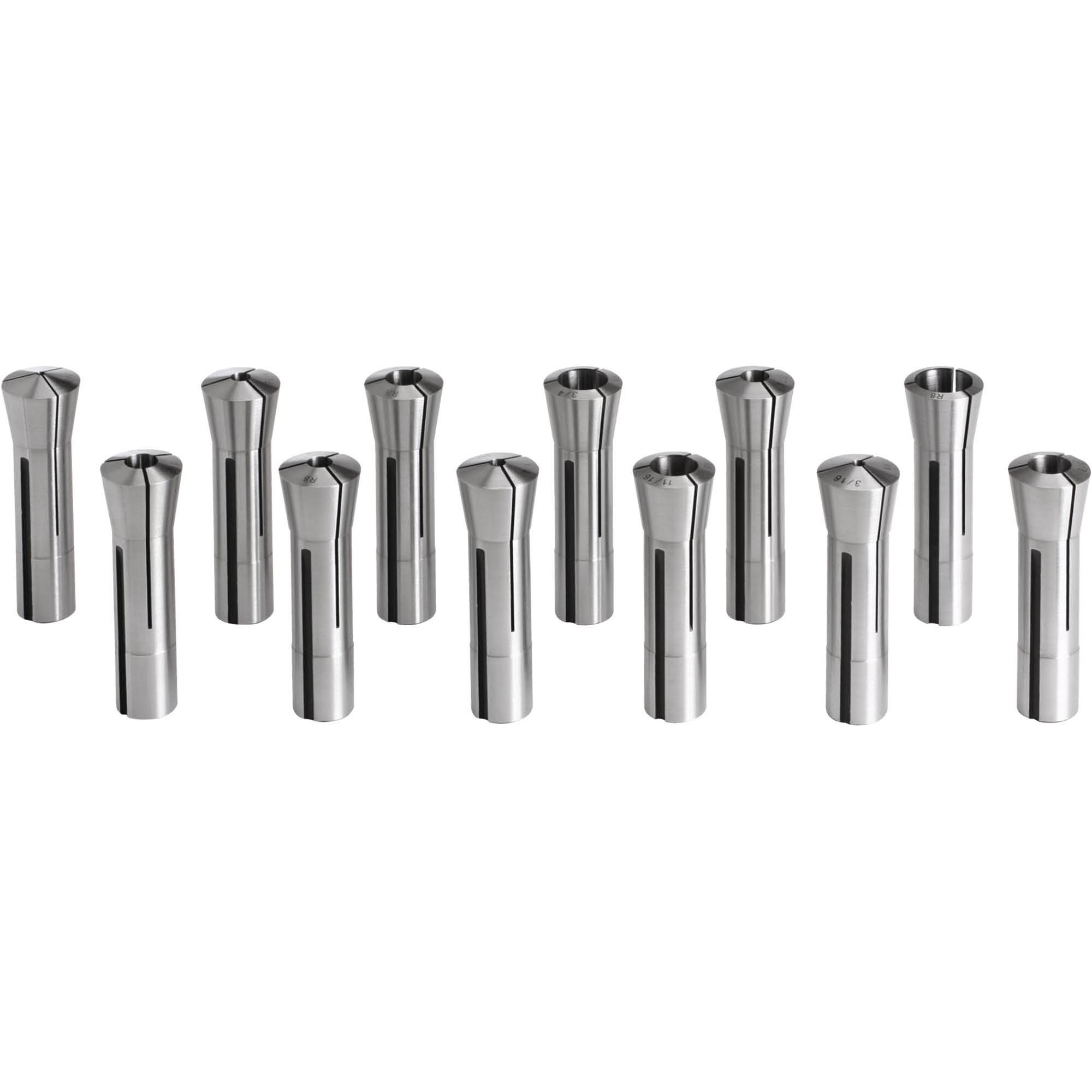 12 Pc. Precision R-8 Collet Set - Grizzly Industrial