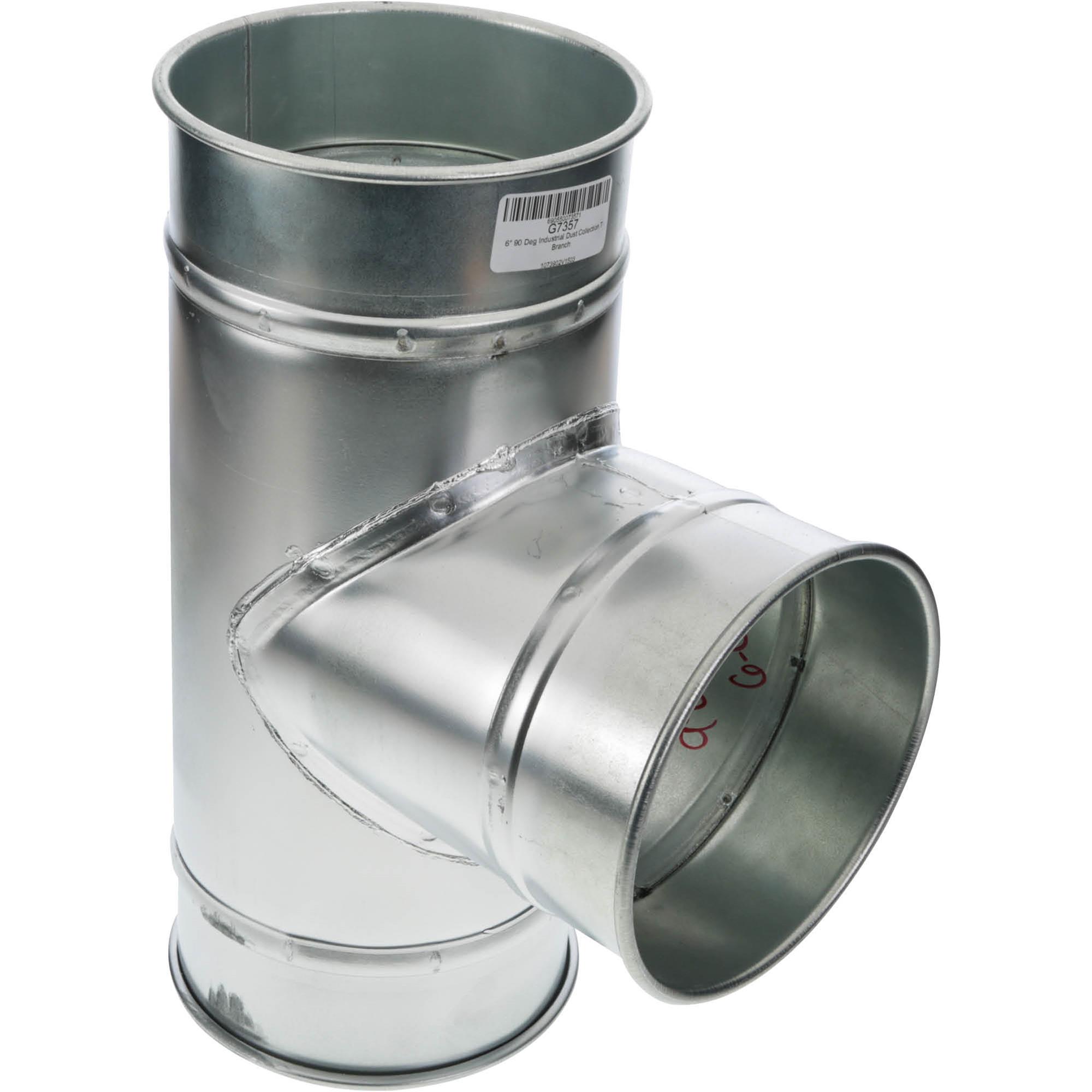 6" 90 Deg Industrial Dust Collection T-Branch - Grizzly Industrial, Inc.
