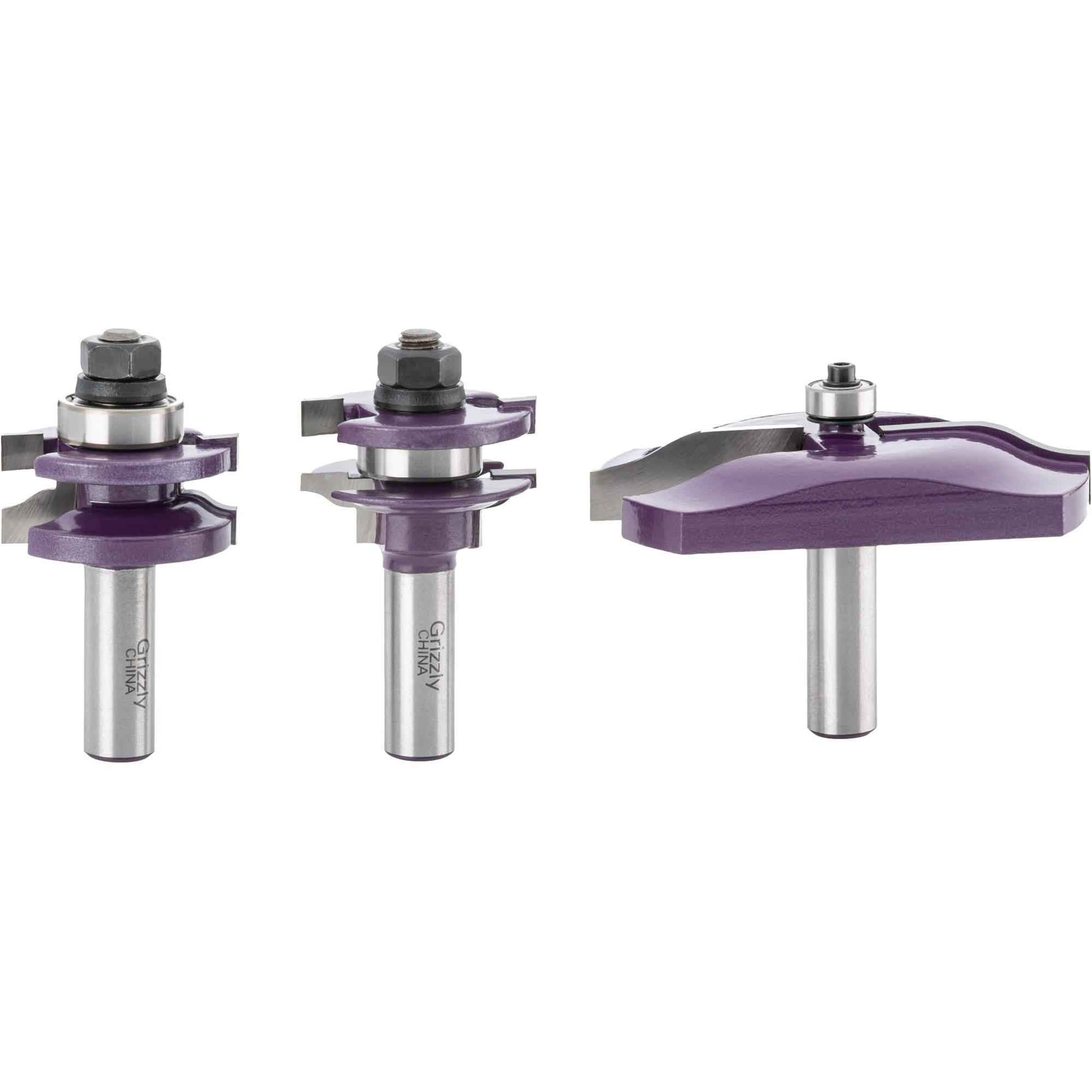 Panel Bit 3 Pc. Set, 1/2" Shank - Grizzly Industrial, Inc.