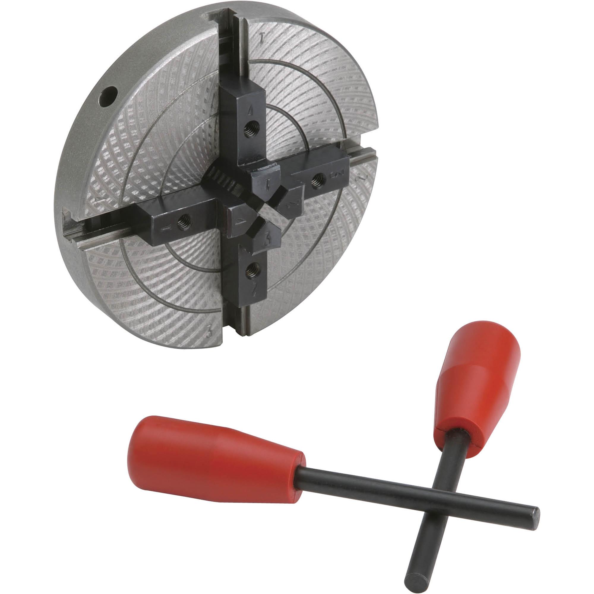 5" 4-Jaw Wood Chuck - 5/8" Unthreaded - Grizzly Industrial, Inc.