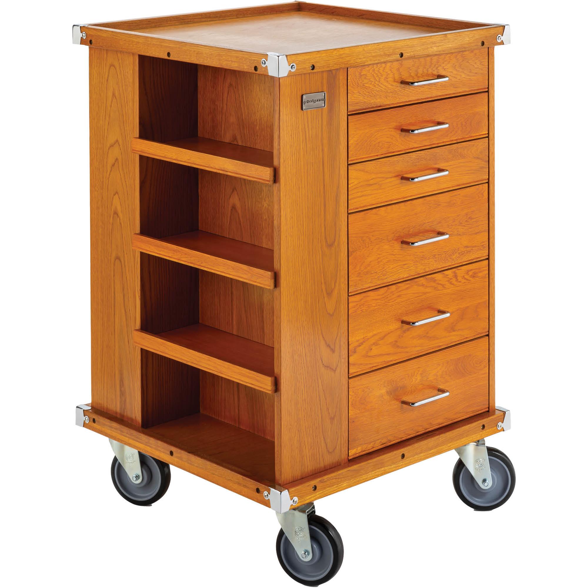 6-Drawer Red Oak Utility Cart - Grizzly Industrial, Inc.