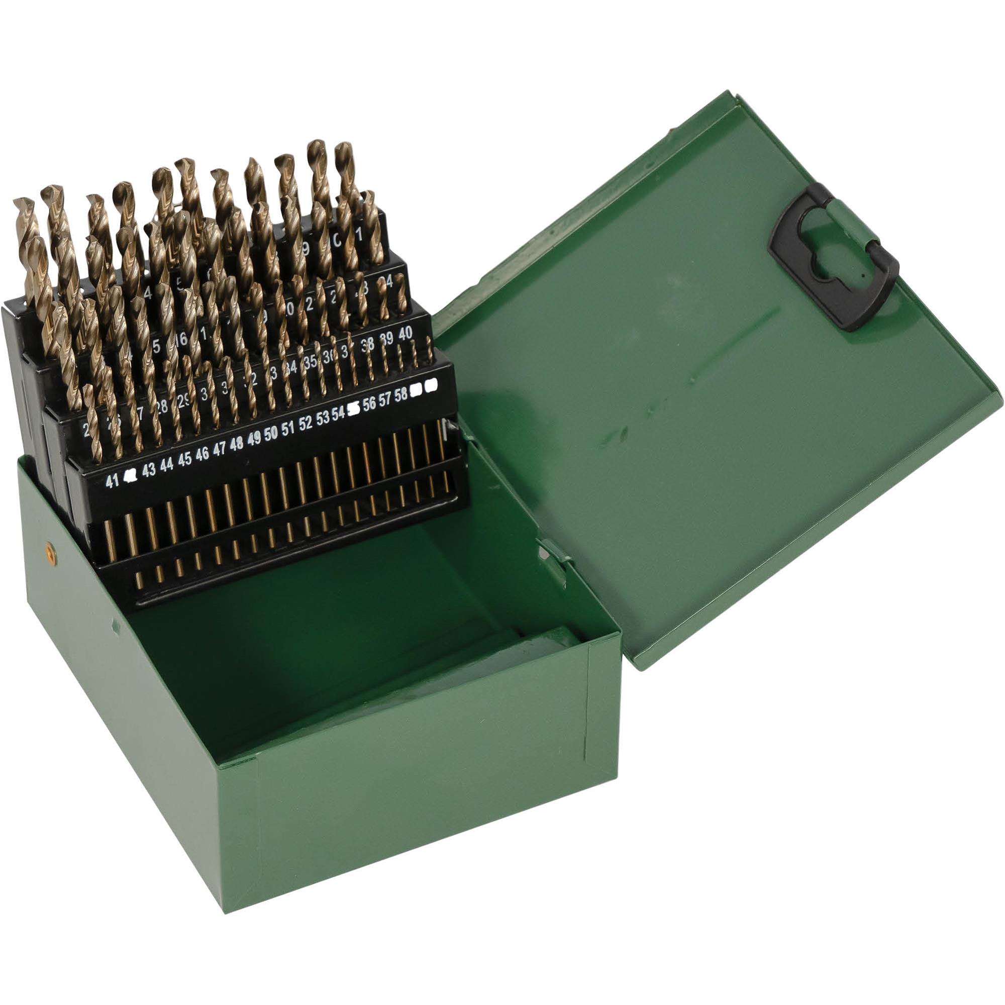 60-Pc. M35 HSS Cobalt Numbered 1-60 Drill Bit Set - Grizzly Industrial ...